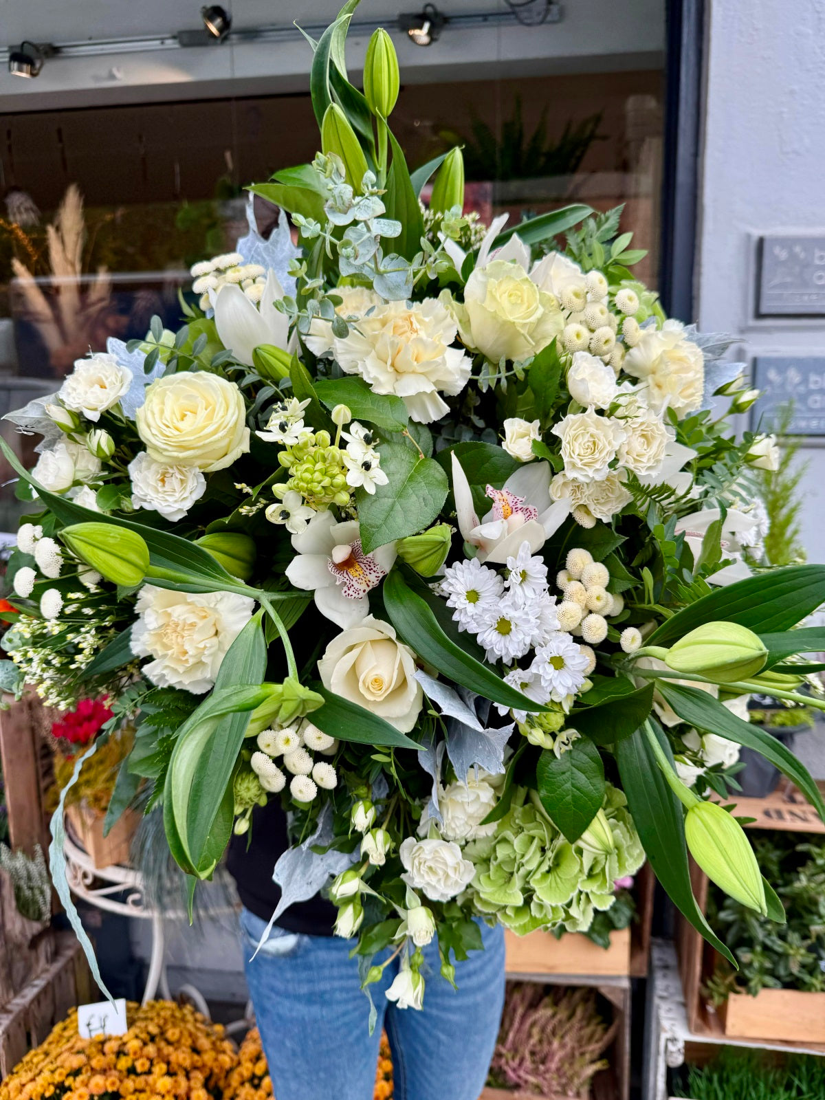 Luxury Creams Greens and Whites Bouquet | Blooming Amazing Flower Co.
